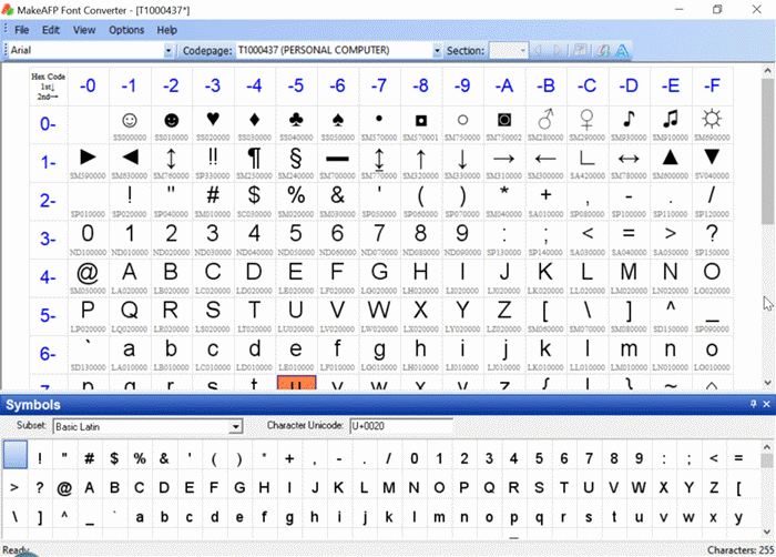 AFP Font - Most Powerful AFP Font Converter and Editor